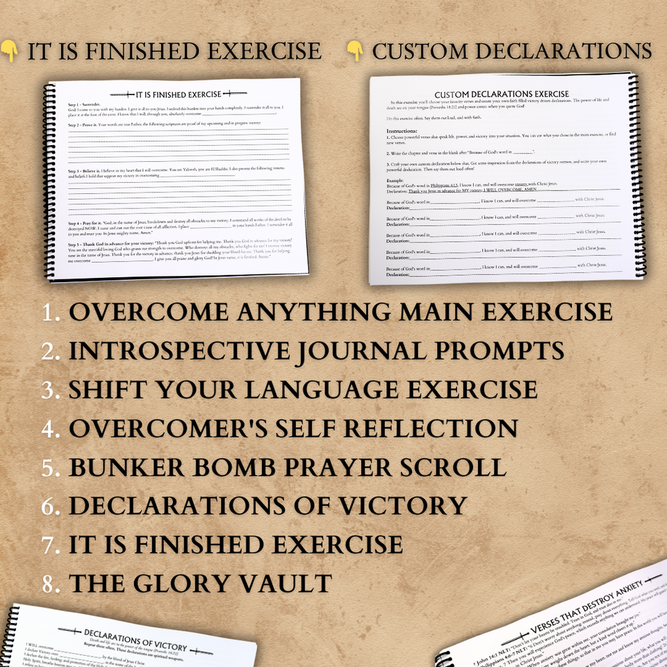 Overcome: Anything. Prayer Workbook – Overcome Anything with Jesus